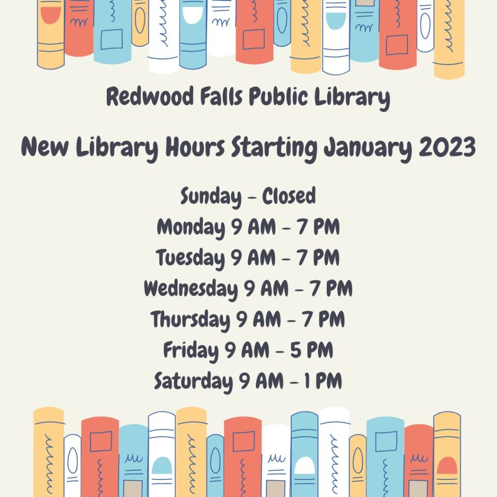 If you have any questions please contact the Redwood Falls Public ...
